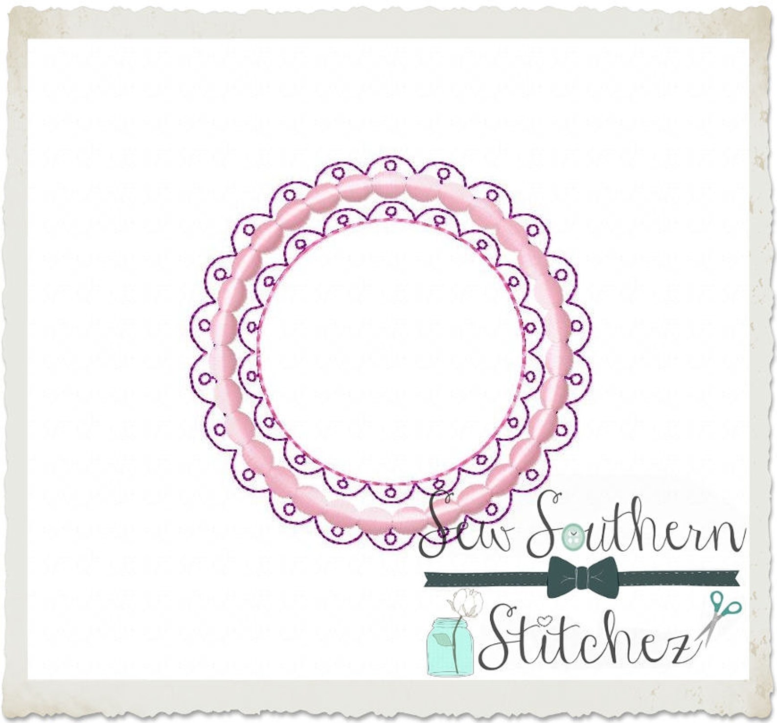 Frame Applique Design Frame for Monogram Applique Design | Etsy