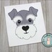 Raggedy Schnauzer Applique Design ~ Dog Applique ~ Instant Download - Etsy