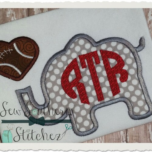 Alabama With Elephant Applique Embroidery Design Download - Etsy