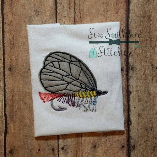 Feathered Fishing Lure Embroidery Design Quick Stitch | Etsy