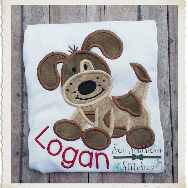 Puppy Applique - Etsy