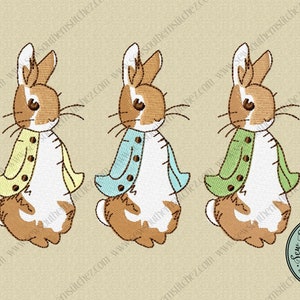 Rabbit Trio Embroidery Design ~ Bunnies in a Row or Single ~ Perfect ...