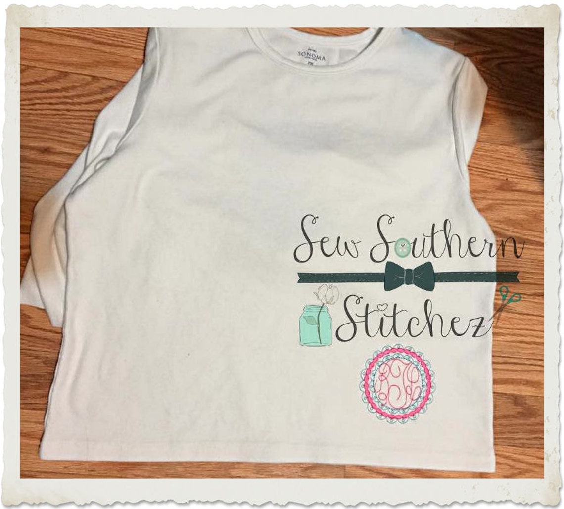 Frame Applique Design Frame for Monogram Applique Design | Etsy