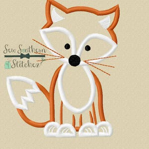 Boy Fox Applique Design ~ Red Fox ~ Instant Download - Etsy