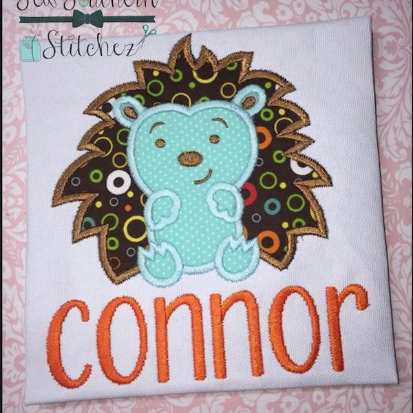 Hedgehog Applique - Etsy