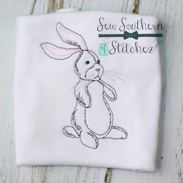 Rabbit Embroidery - Etsy