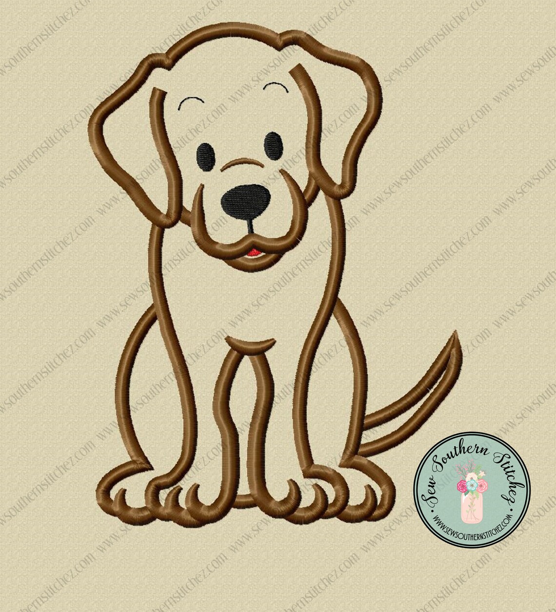 Labrador Dog Applique Design ~ Chocolate Lab, Yellow Lab or Black Lab ...