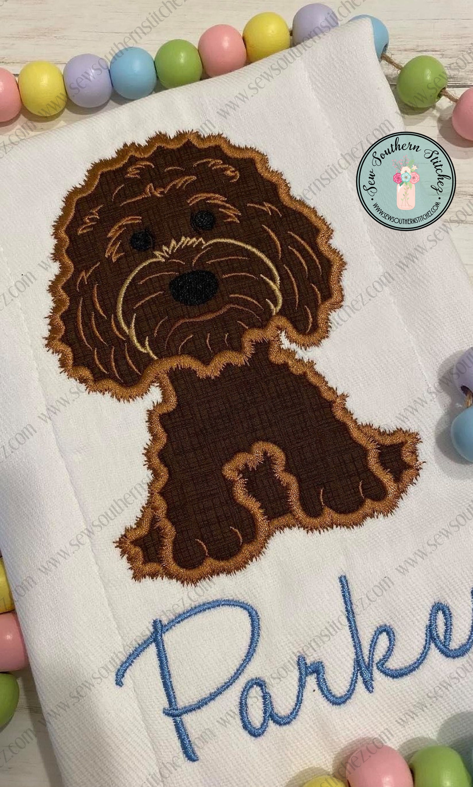 Doodle Dog Applique ~ Golden Doodle Dog Applique ~ Plain Doodle Dog ...