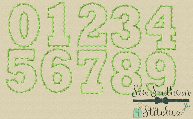 Chunky Number Set 0-9 in 5 Sizes 3 Styles Instant Download - Etsy