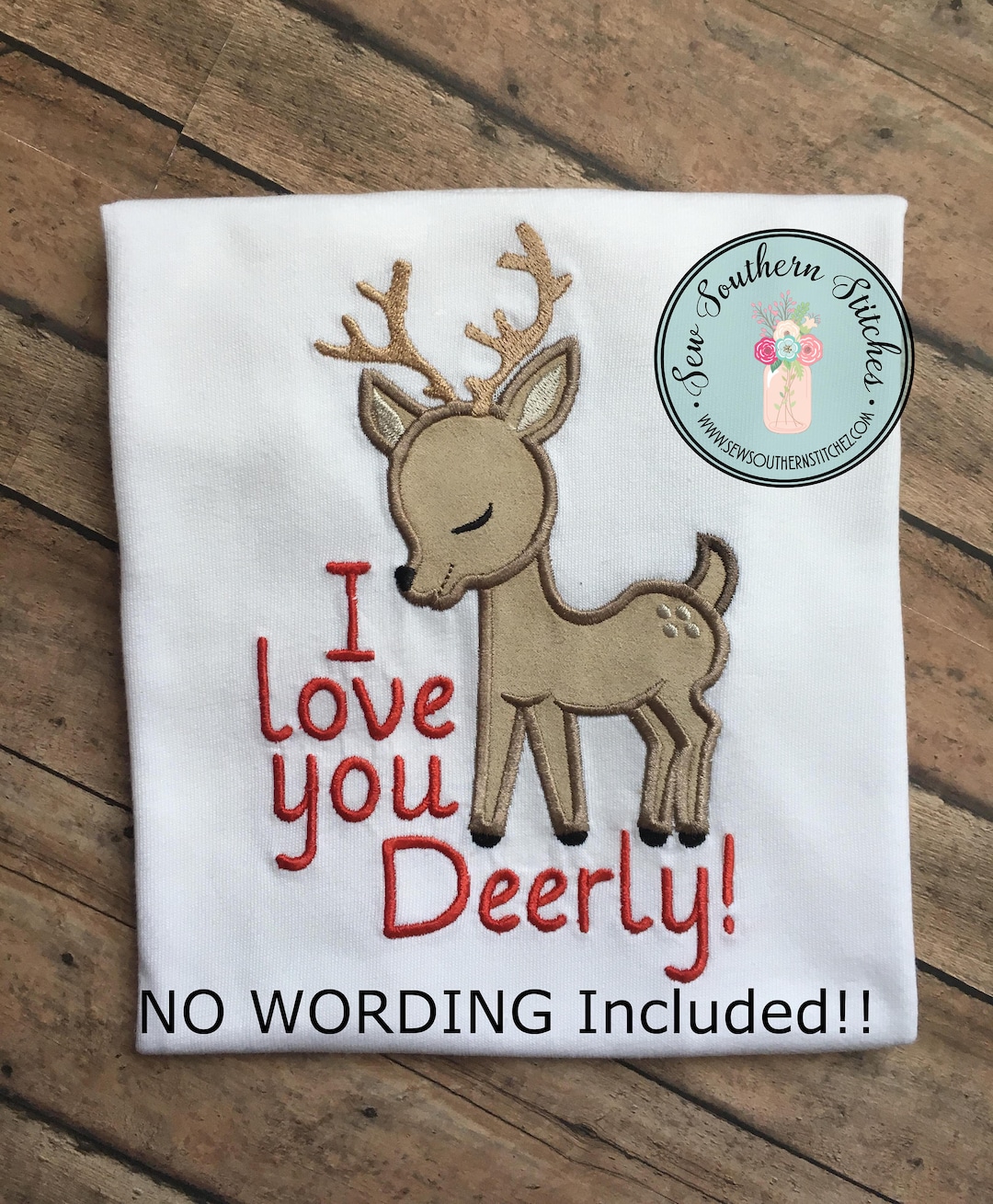 Little Buck Deer Applique Design * NO WORDING INCLUDED ~ Instant ...
