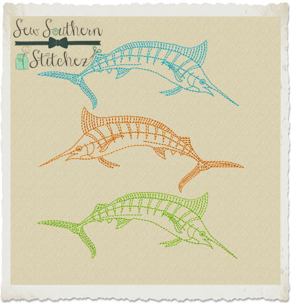 Marlin Sketch Design Single and Trio Instant Download - Etsy