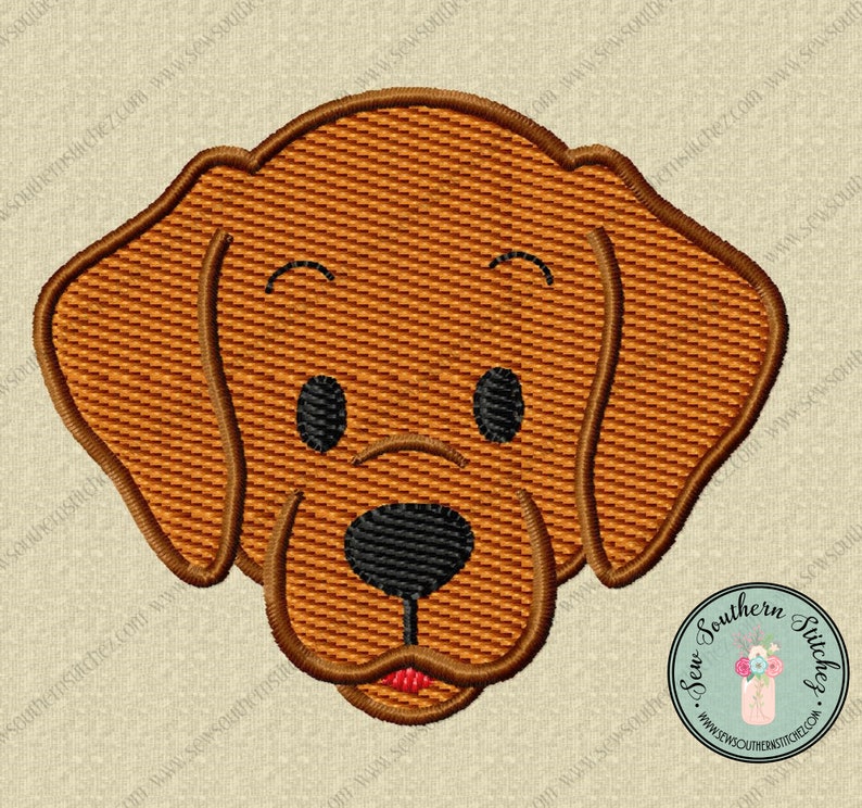 Labrador Dog Head Applique Design Chocolate Lab Yellow Lab - Etsy