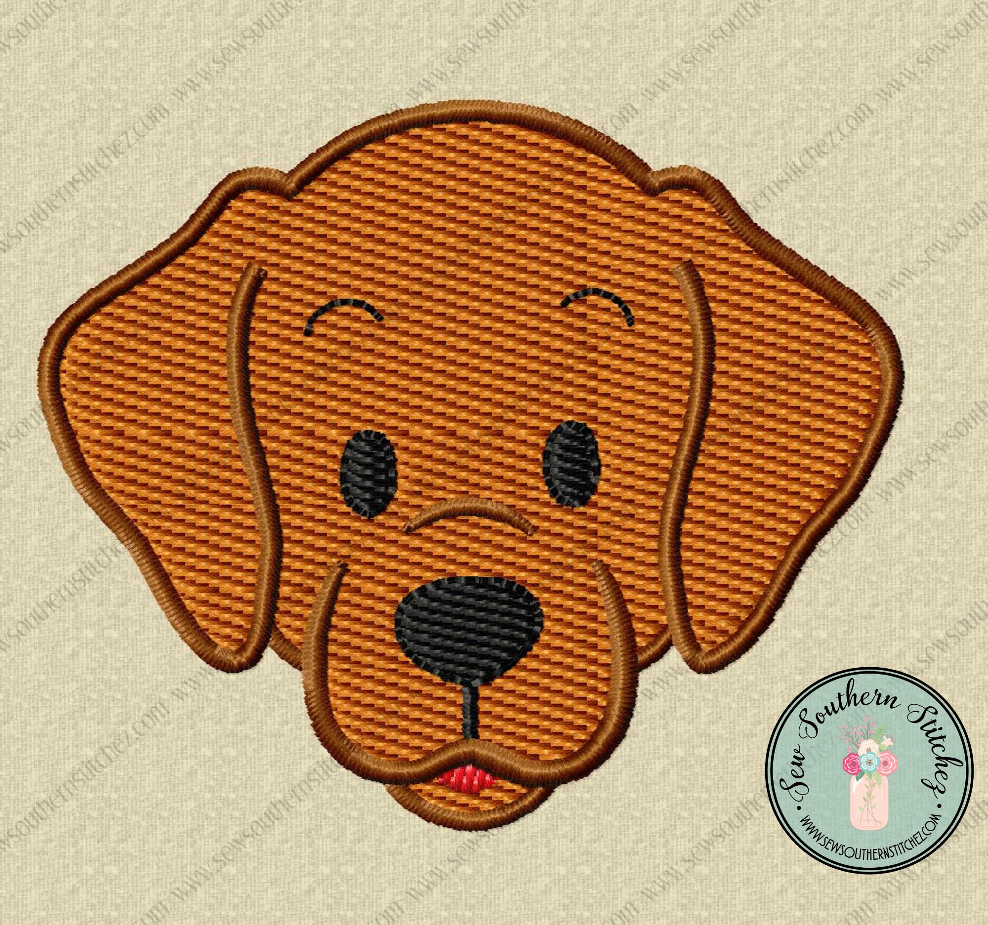 Labrador Dog Head Applique Design ~ Chocolate Lab, Yellow Lab or Black ...