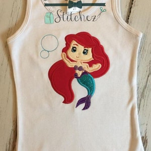 Mermaid Applique Design ~ Instant Download - Etsy