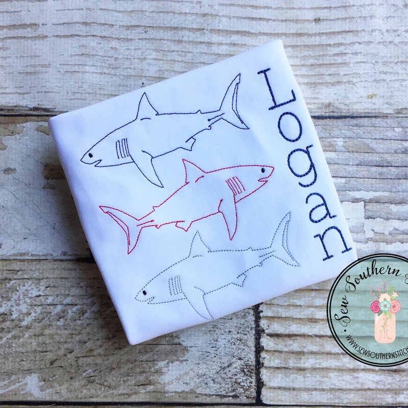 Jaws Embroidery - Etsy