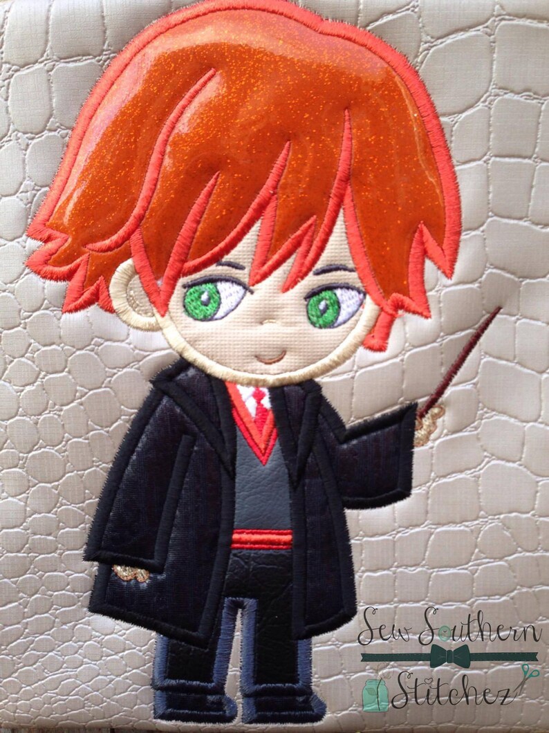 Ginger Wizard Boy Wizard Applique Design Instant Download - Etsy
