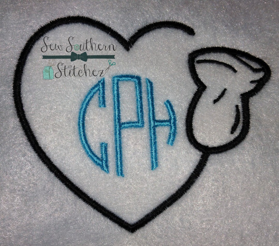 Ultrasound Wand Heart Embroidery Design ~ Letters ~ Numbers ~ Names ...