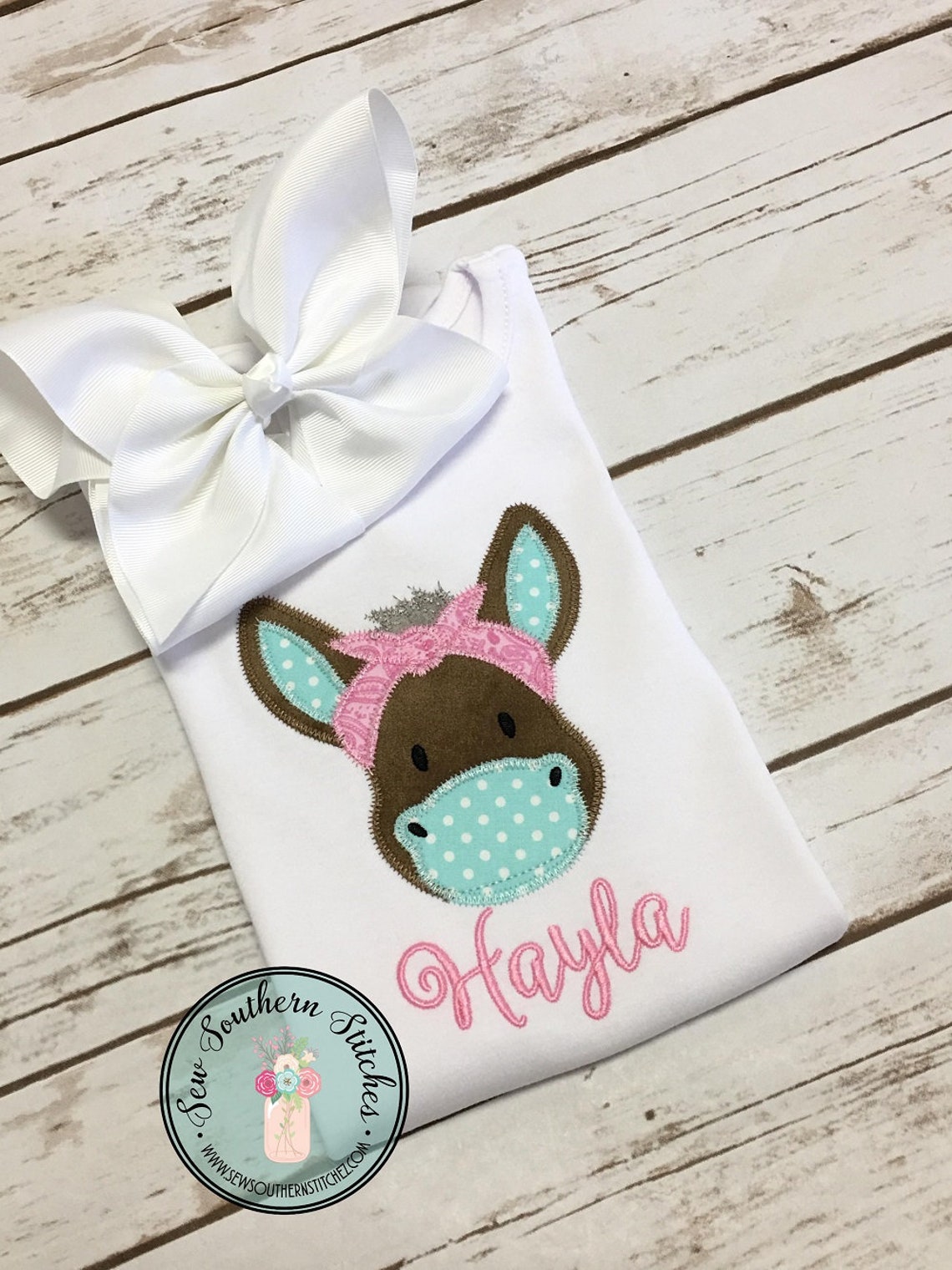 Zig Zag Donkey Bandana/headband/dorag Applique Design Quick | Etsy