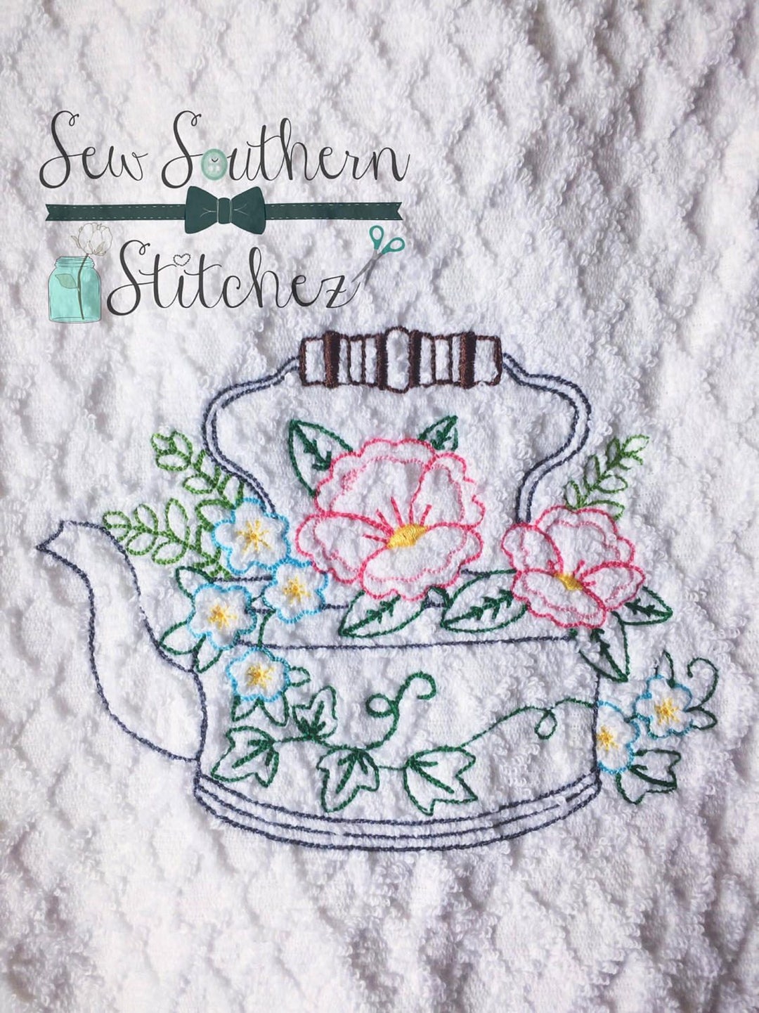 Sketch Floral Tea Kettle Design ~ Floral Design ~ Easter or Mother's ...