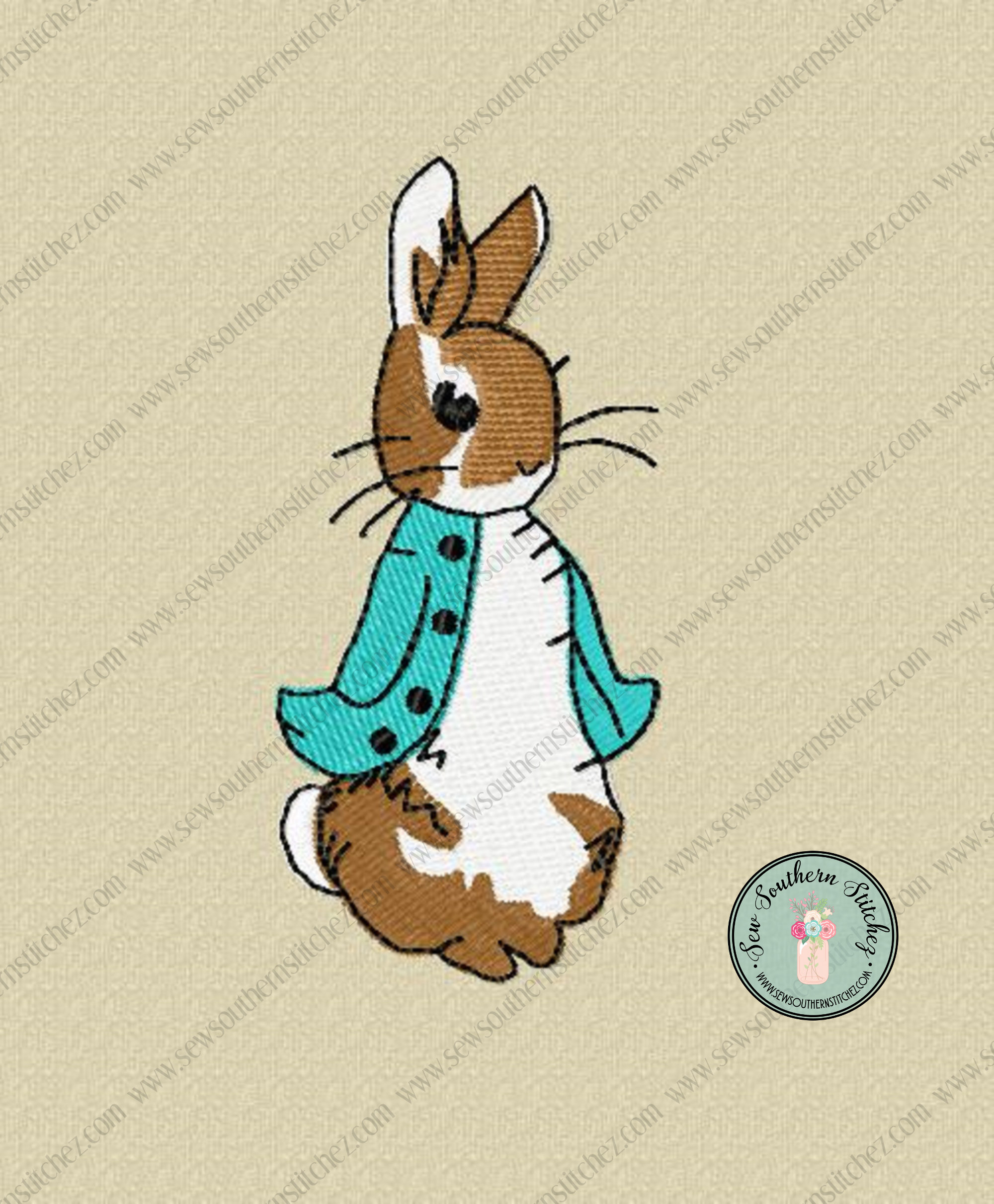 Rabbit Trio Embroidery Design ~ Bunnies in a Row or Single ~ Perfect ...