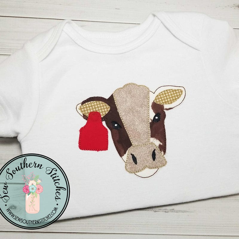 Cow Applique Design - Etsy