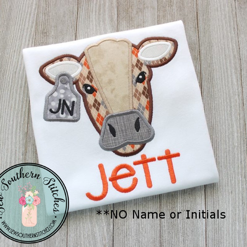 Cow Applique - Etsy