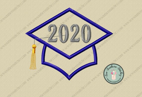 Graduate Hat With 2020 Monogram Instant Download | Etsy