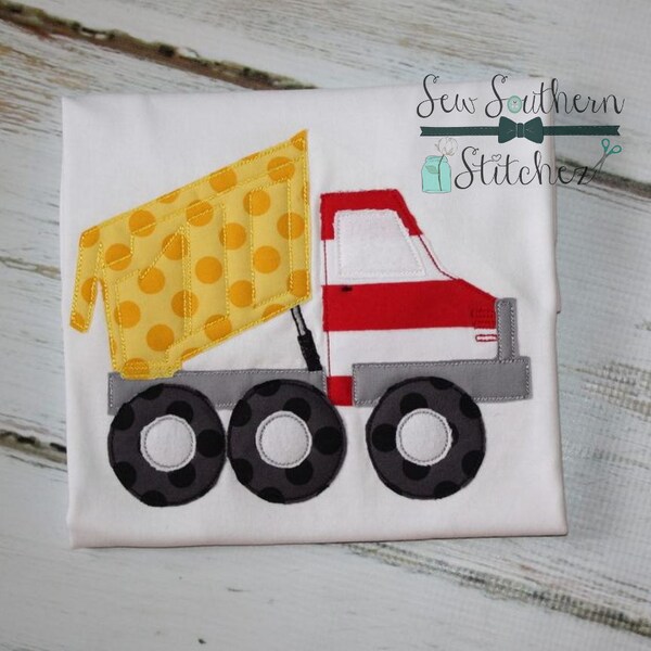 Dump Truck Applique - Etsy