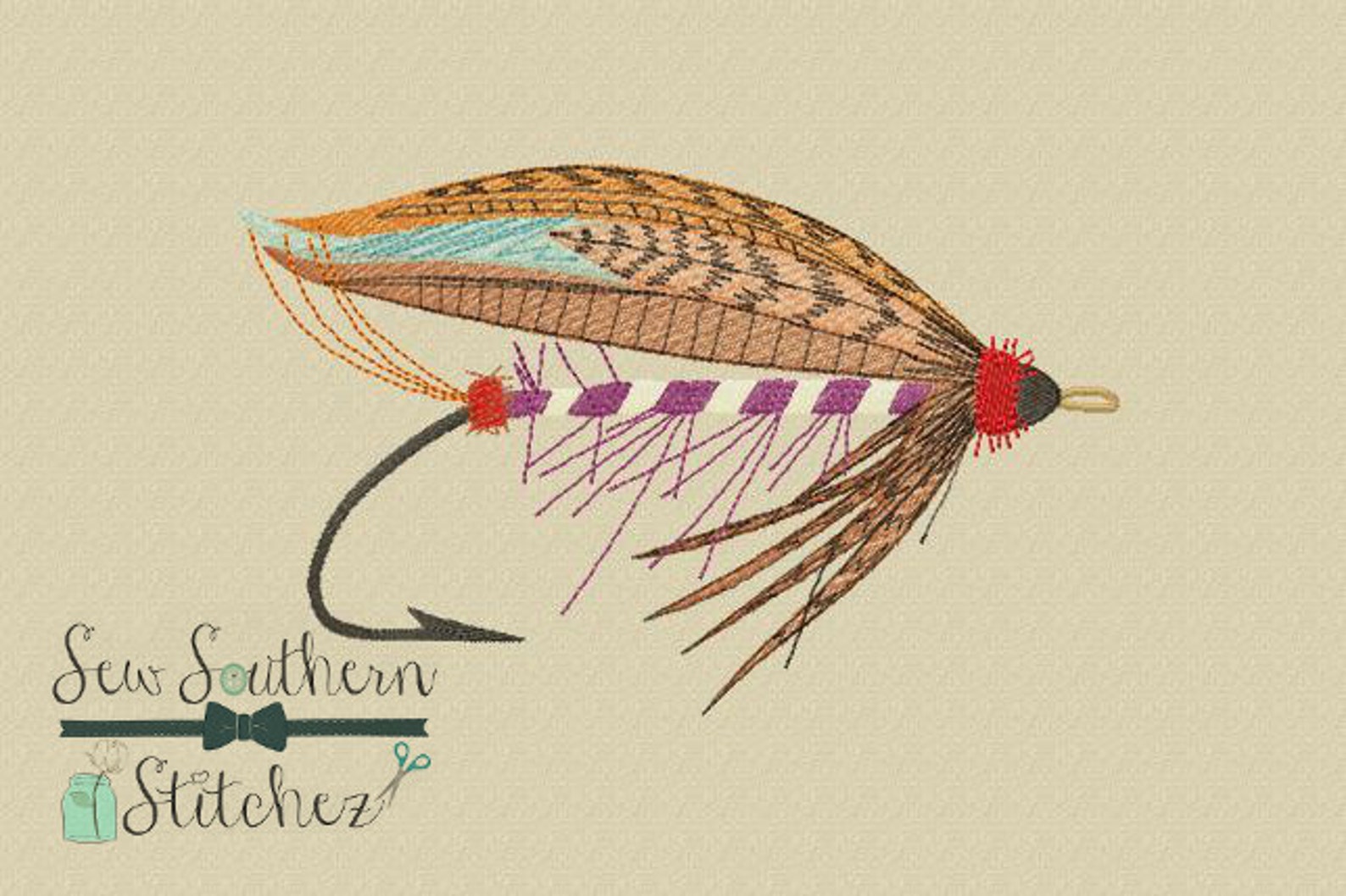 Feathered Fishing Lure Embroidery Design Quick Stitch - Etsy