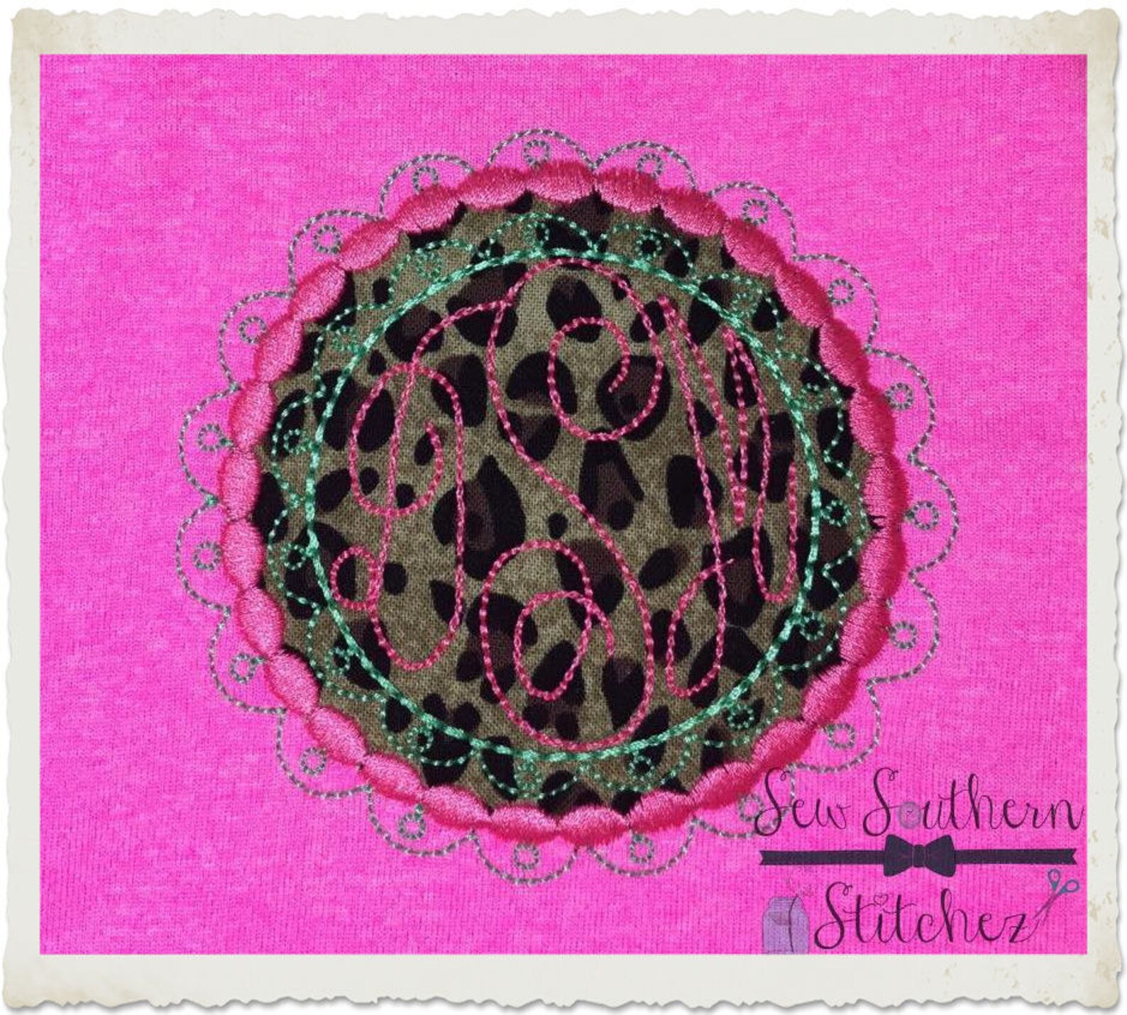 Frame Applique Design ~ Frame for Monogram Applique Design ~ Instant ...