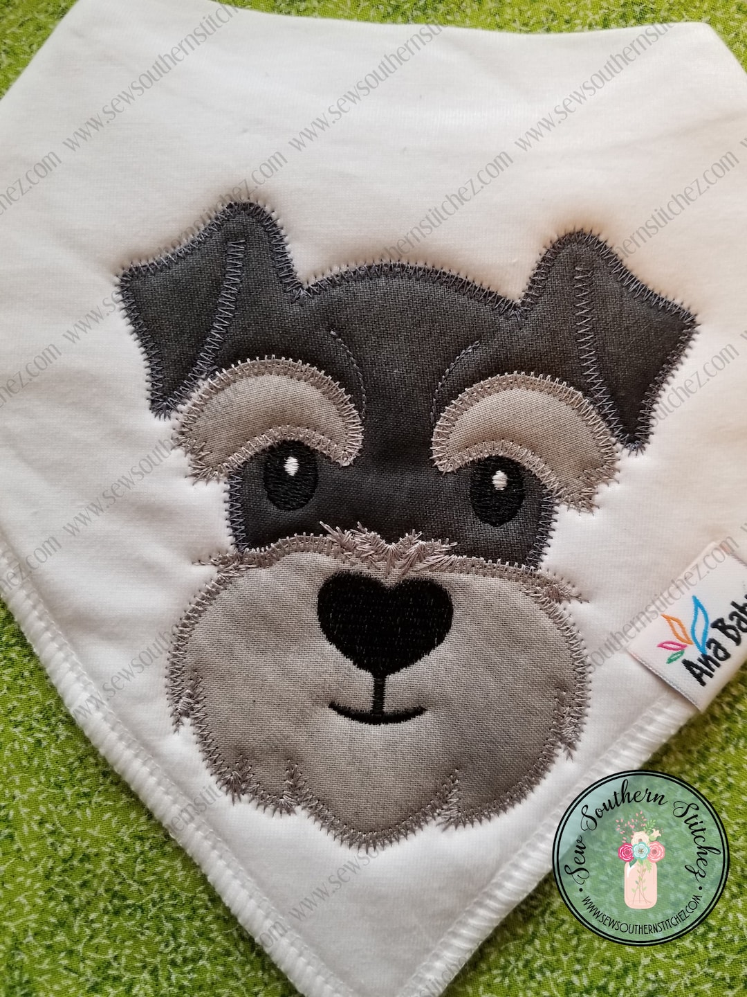 Zig Zag Schnauzer Applique Design ~ Dog Applique ~ Instant Download - Etsy
