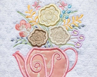 Teapot Applique - Etsy