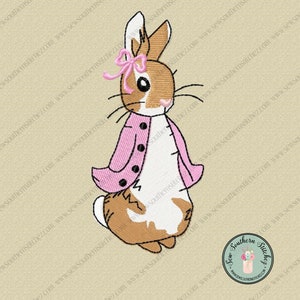 Miss Rabbit Trio Embroidery Design ~ Bunnies in a Row or Single ...