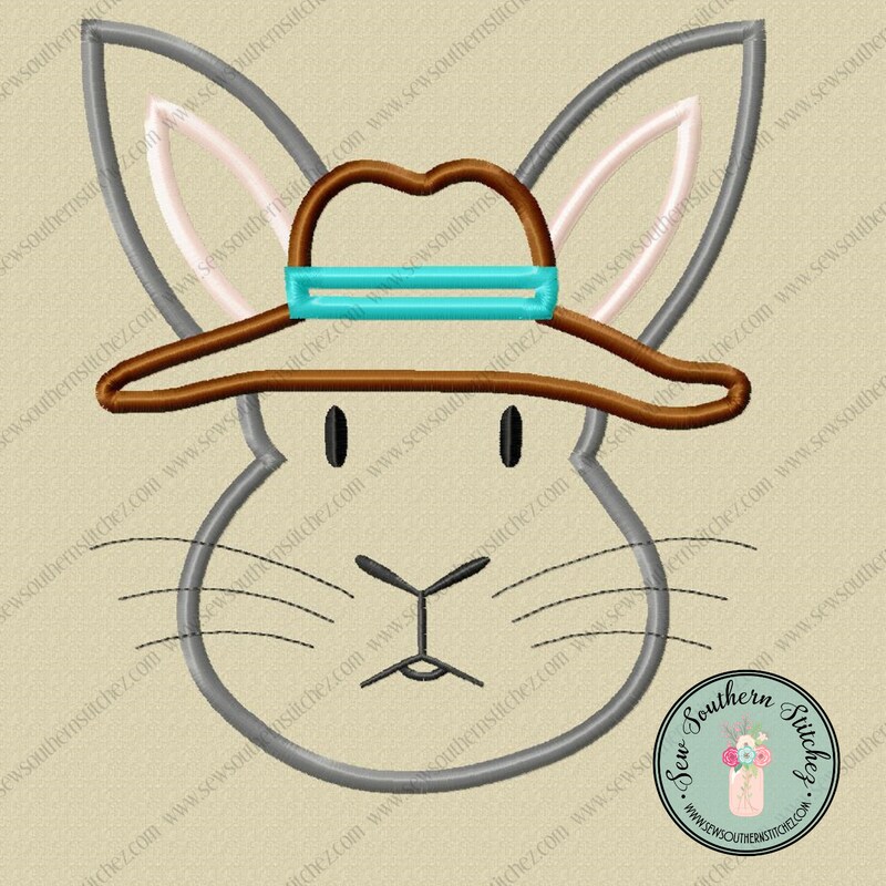 Rabbit Applique - Etsy