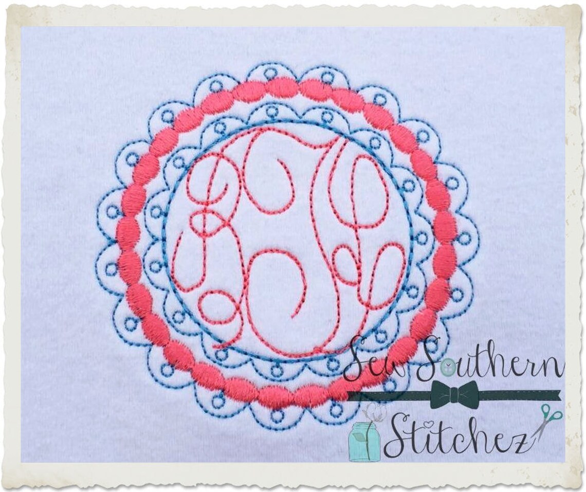 Frame Applique Design ~ Frame for Monogram Applique Design ~ Instant ...