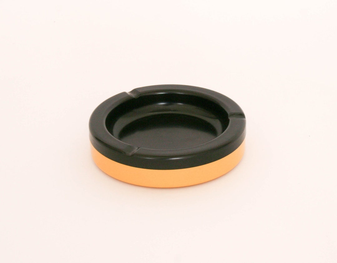 Vintage Rexite Ashtray Made in Italy Milano - Yellow and Black- - Etsy