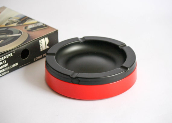 Used Ashtray Large Mid Century Modern Red California Art Pottery