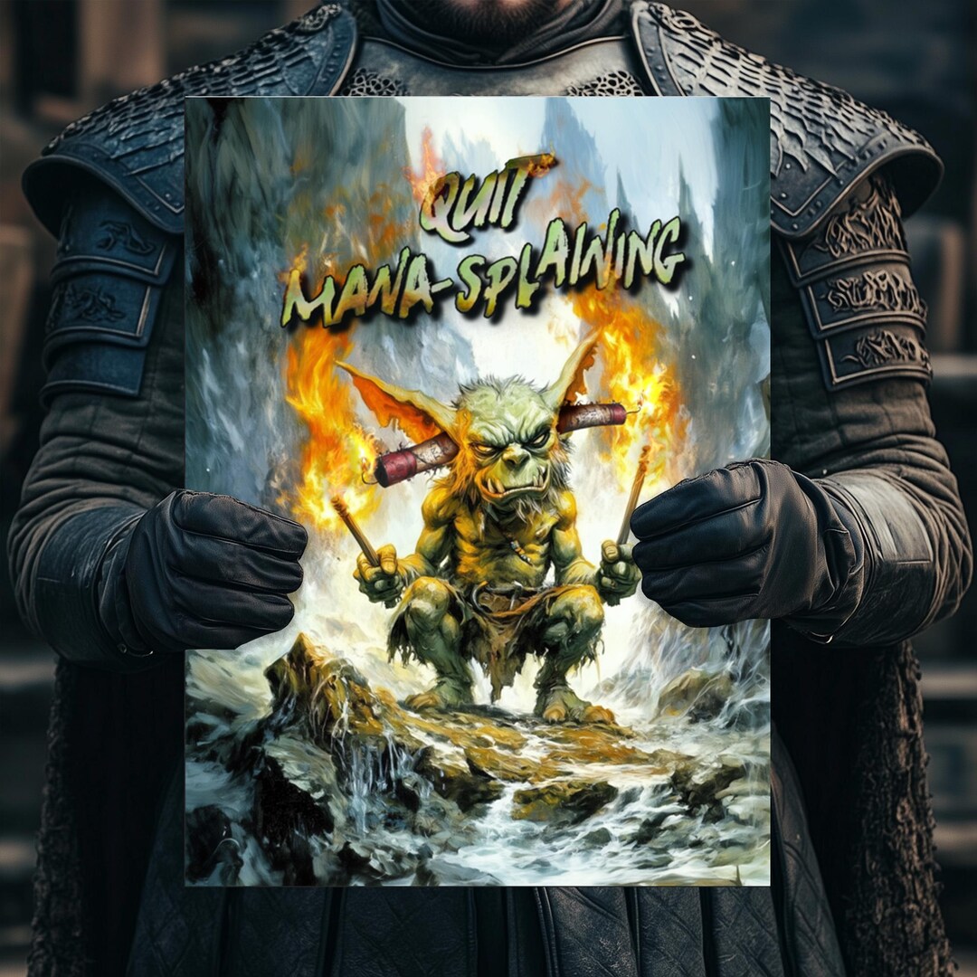 Funny "quit Mana-splaining" Posters NERD SHOP Enjoy the Apocalypse - Etsy