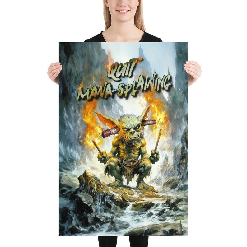 Funny "quit Mana-splaining" Posters NERD SHOP Enjoy the Apocalypse - Etsy