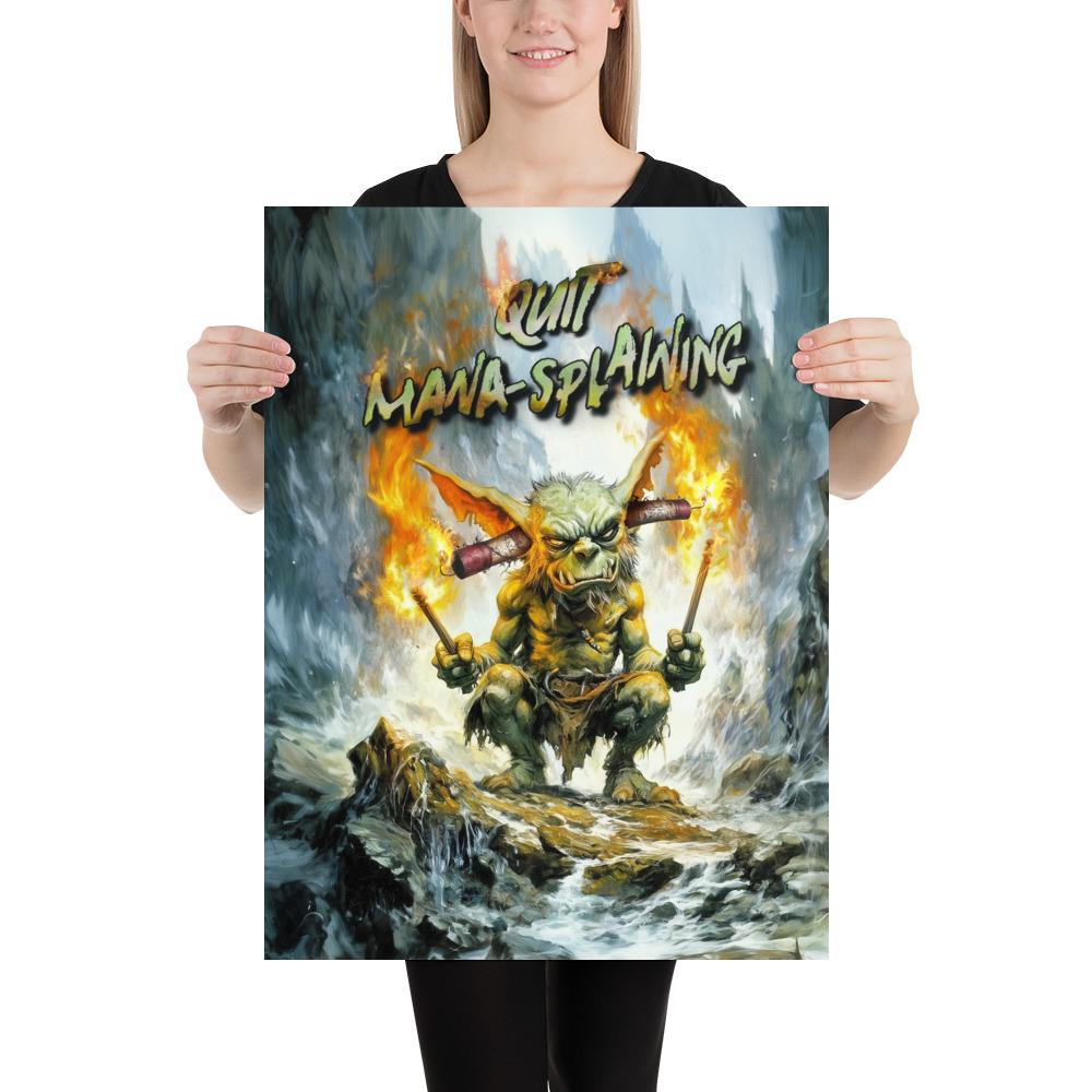 Funny "quit Mana-splaining" Posters NERD SHOP Enjoy the Apocalypse - Etsy