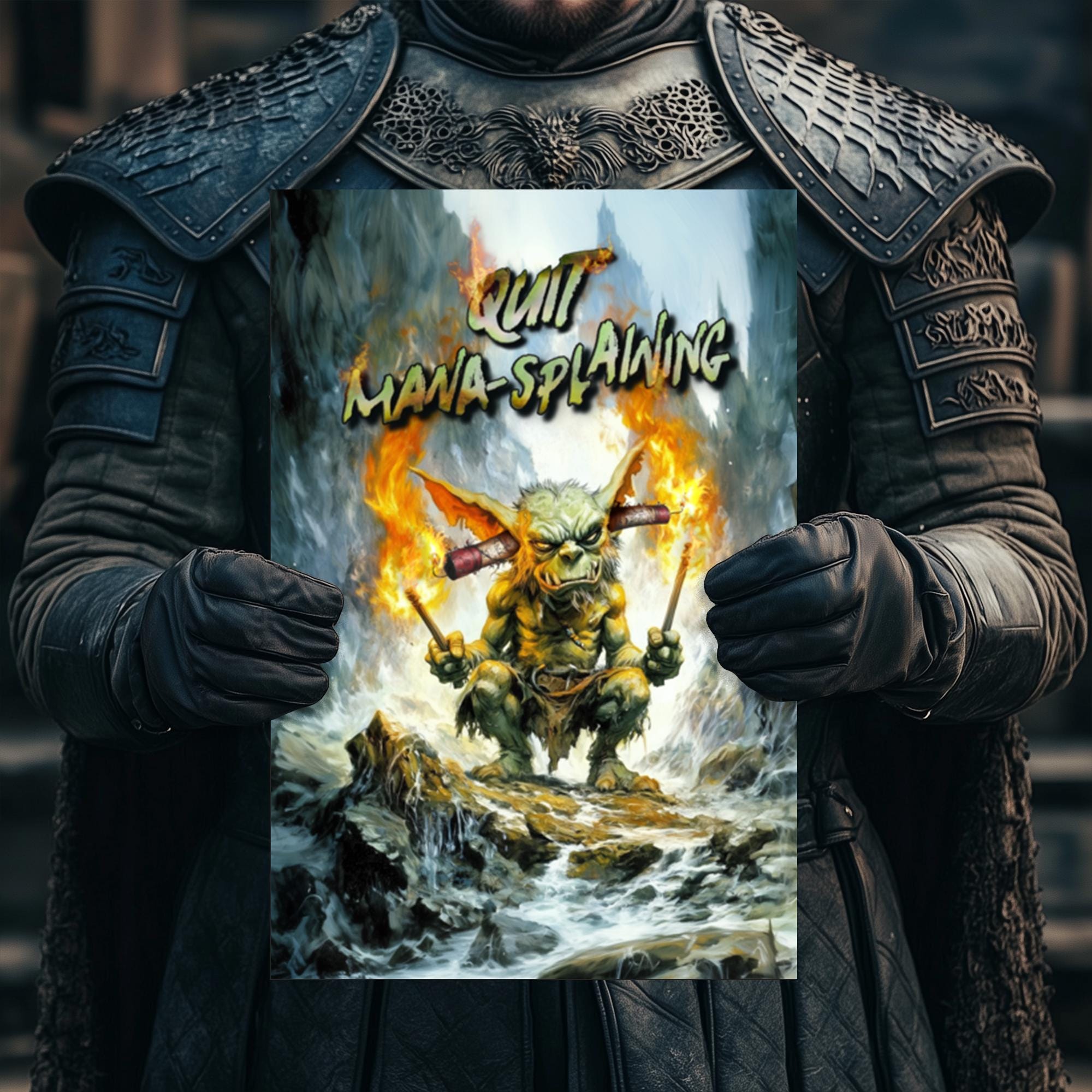 Funny "quit Mana-splaining" Posters NERD SHOP Enjoy the Apocalypse - Etsy