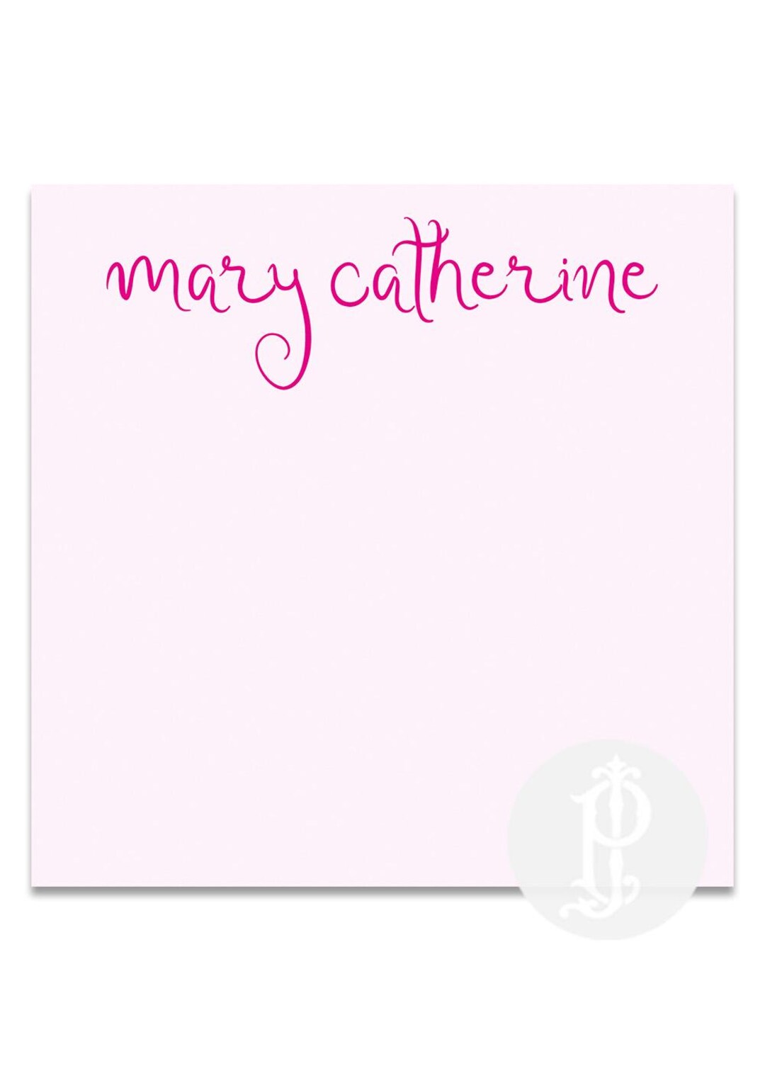 Personalized Pink Script Name Notepad - Etsy