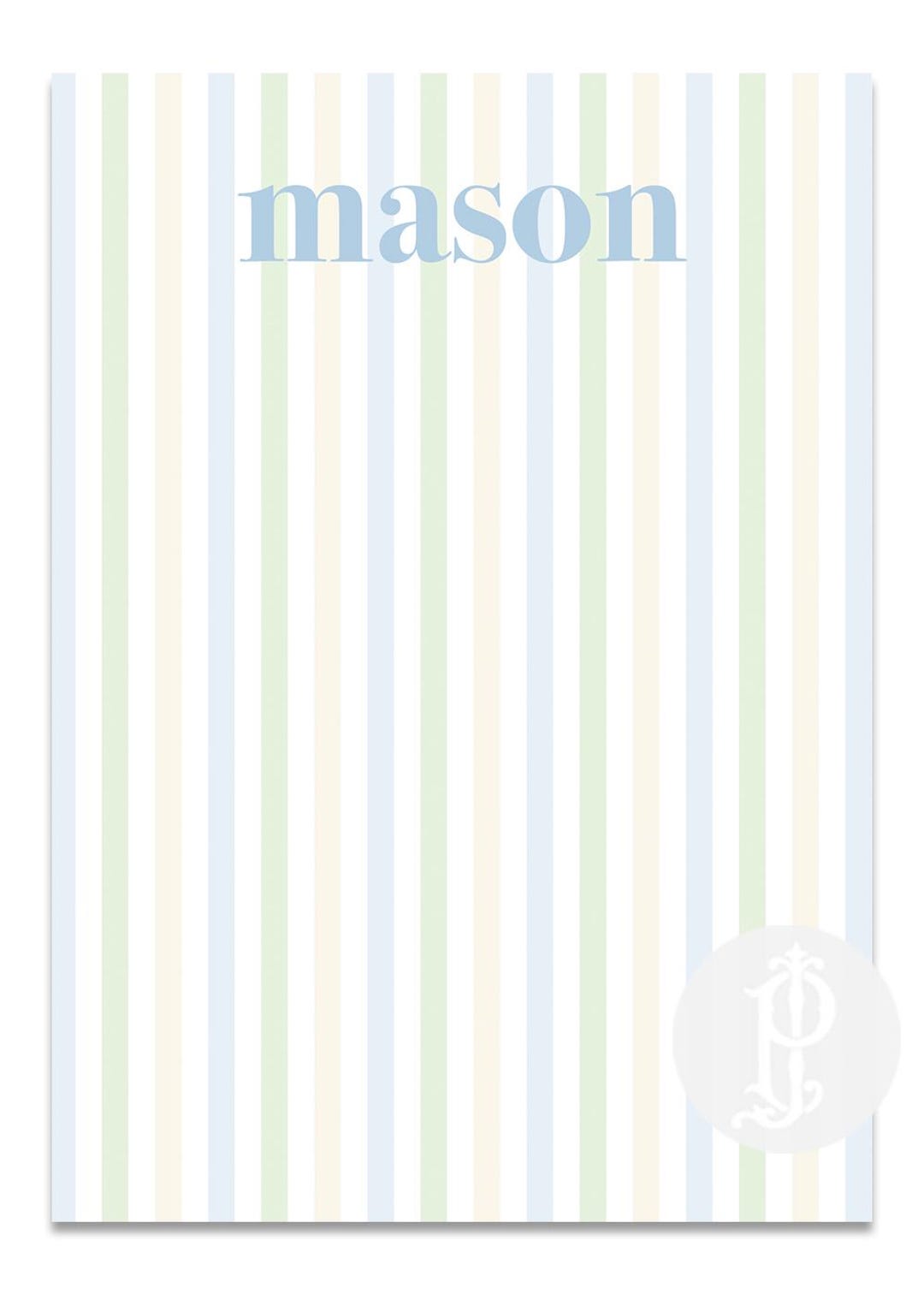 Personalized Multi-stripe Boy Notepad - Etsy