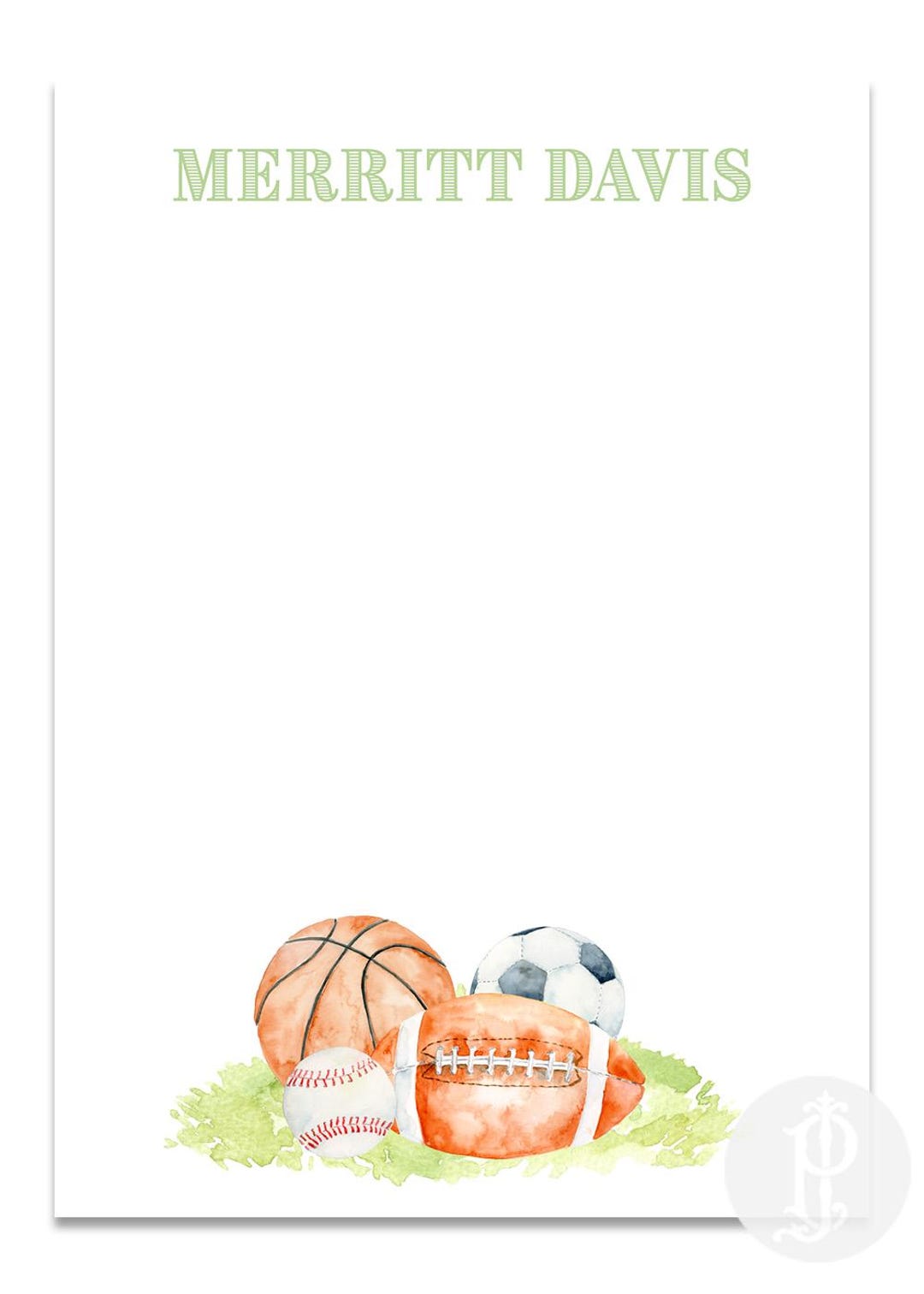 Personalized Sports Notepad - Etsy