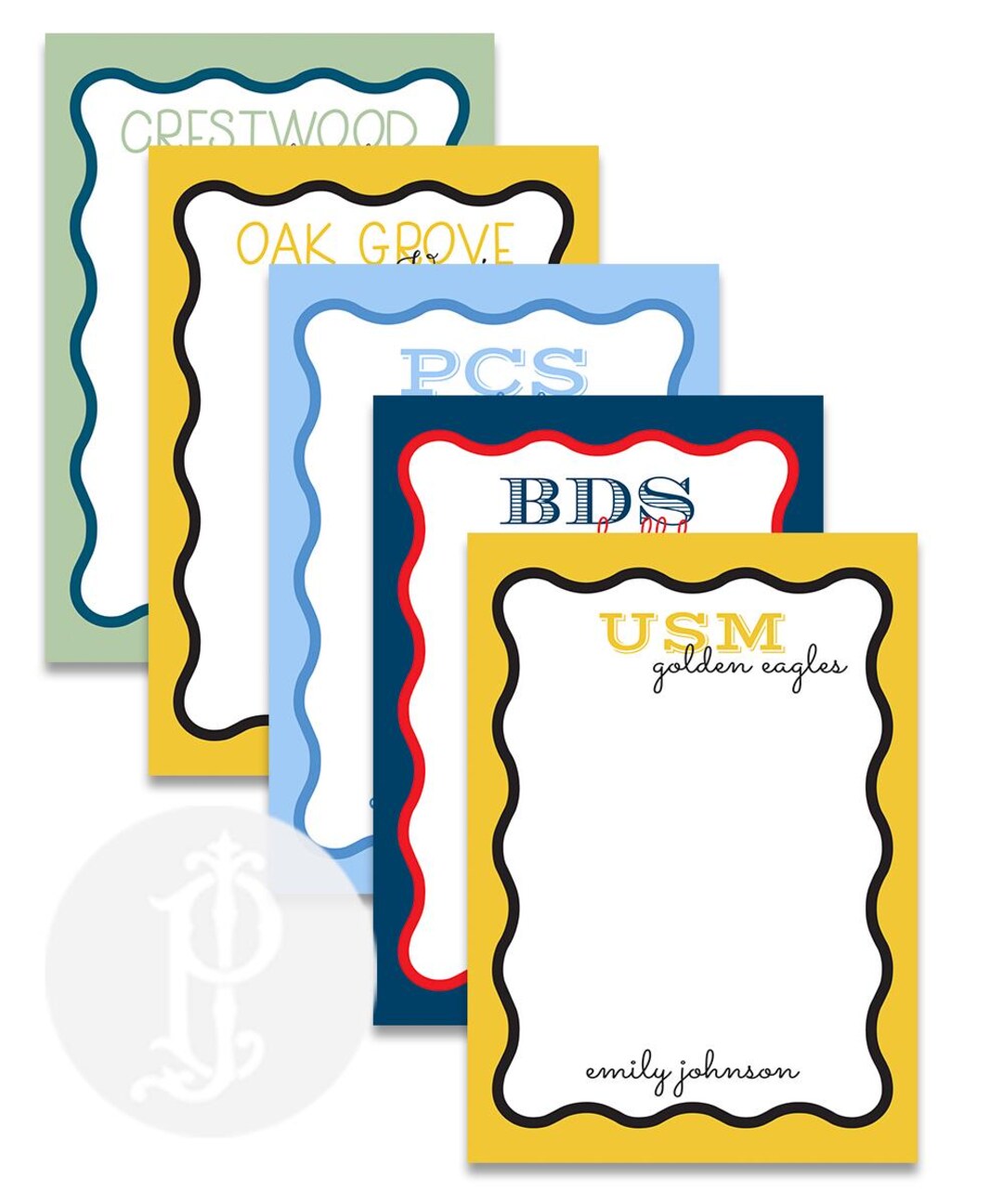 Personalized School Notepad / Custom Colors and Names - Etsy