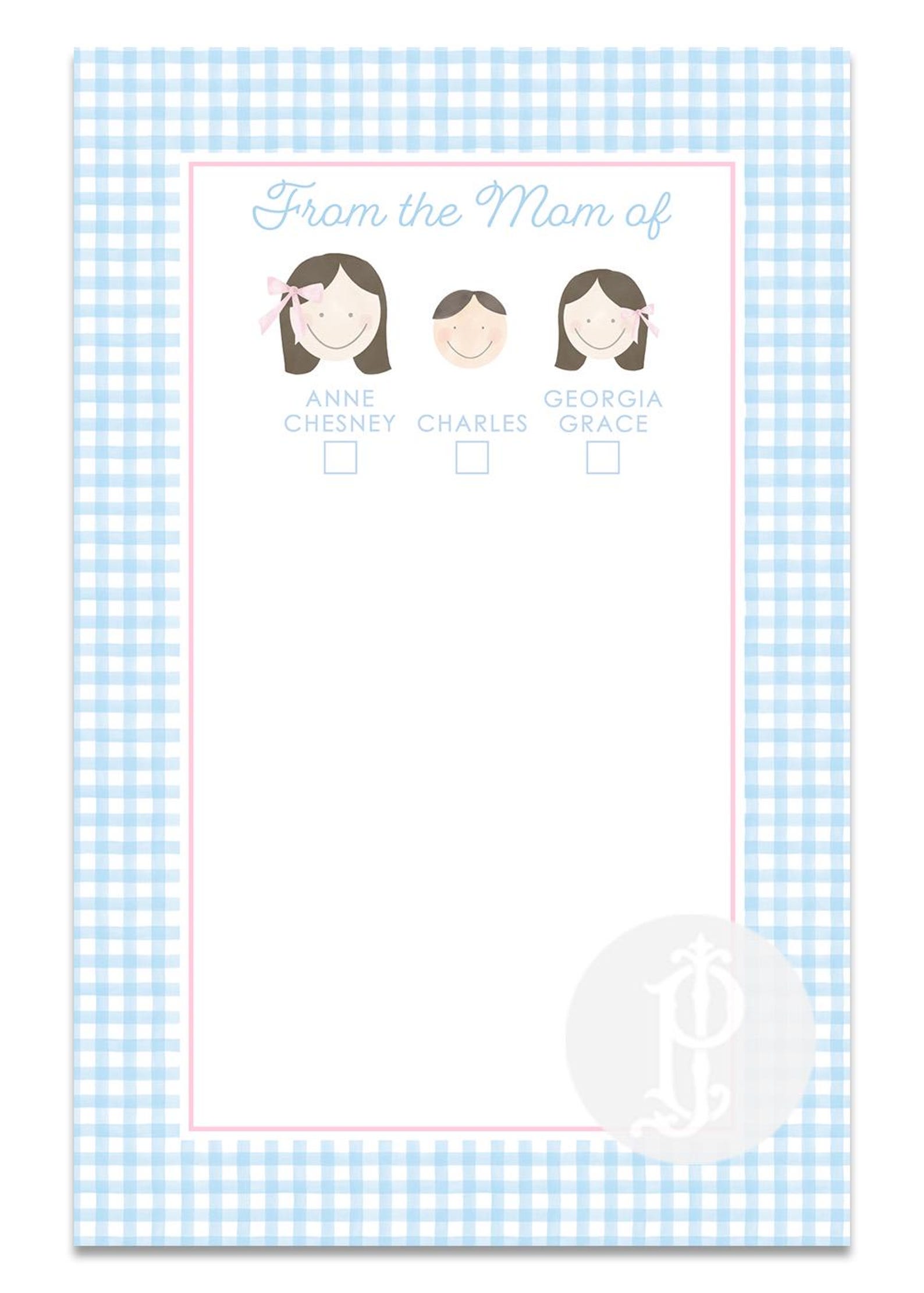 Personalized Family Notepad / Kids Faces / Mom Notepad - Etsy