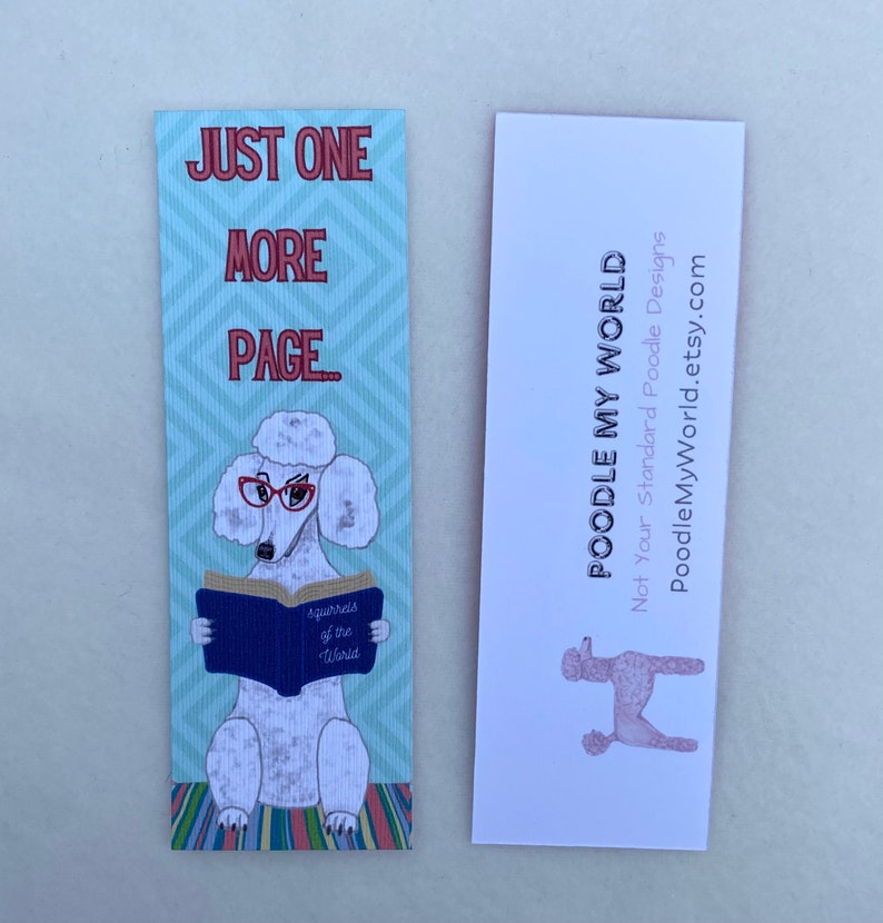 Bookmark for Poodle Lovers, Cute Page Marker for Dog Lover, Gift for ...