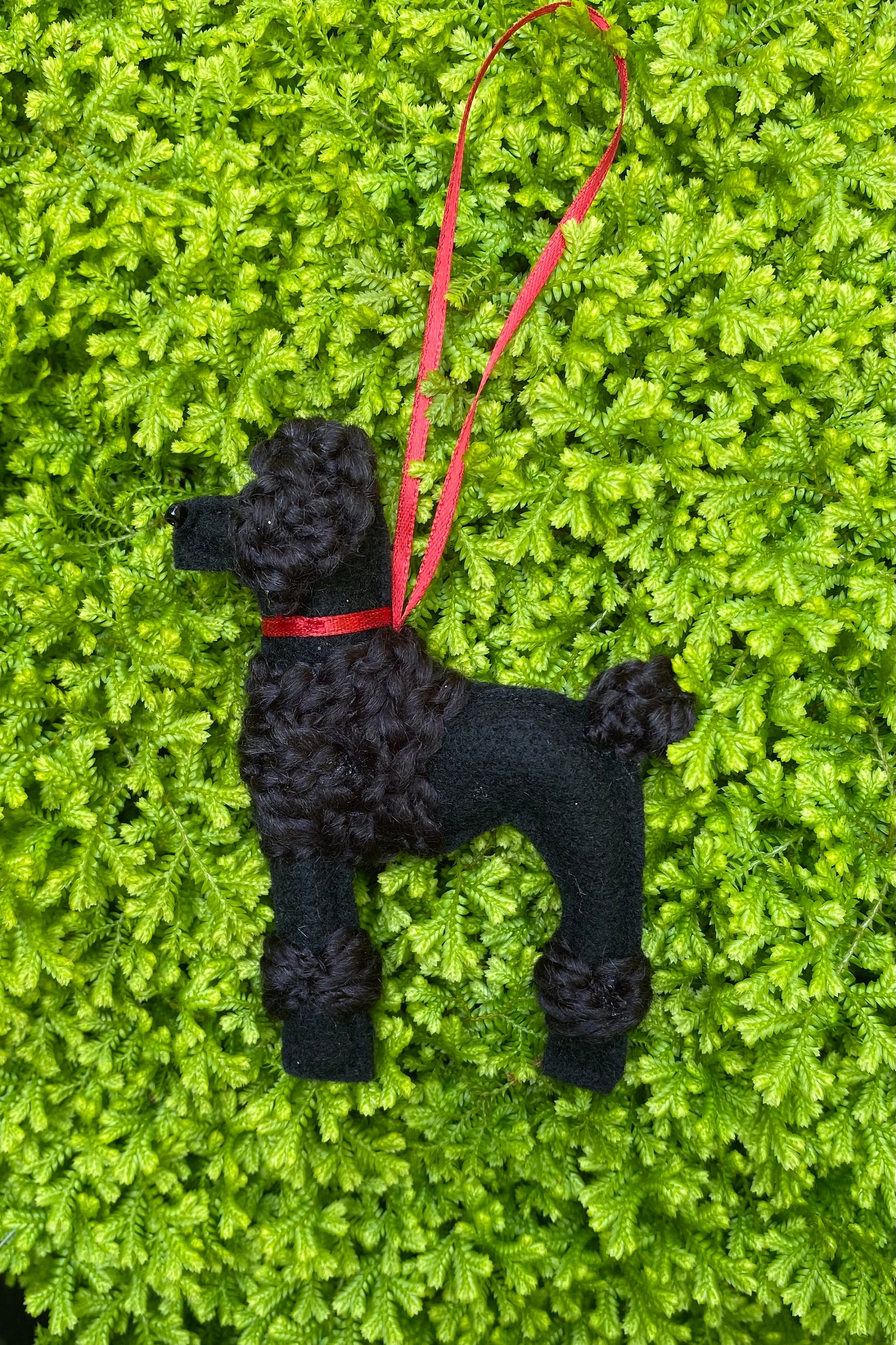 Felt Poodle Ornament Black Poodle Ornament Handmade Felt - Etsy
