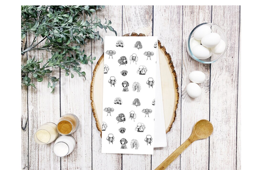 Tea Towel, Dish Towel, Poodle Towel, Standard Poodle, Poodle Lover Gift ...