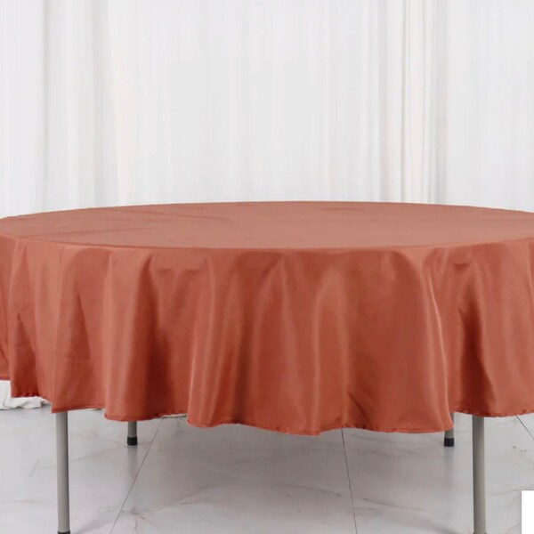 Burnt Orange Round Tablecloth - Etsy